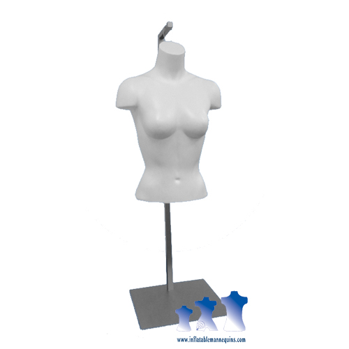 Hard Plastic Female Torso Form Display Mannequin w/ hanging loop and ...