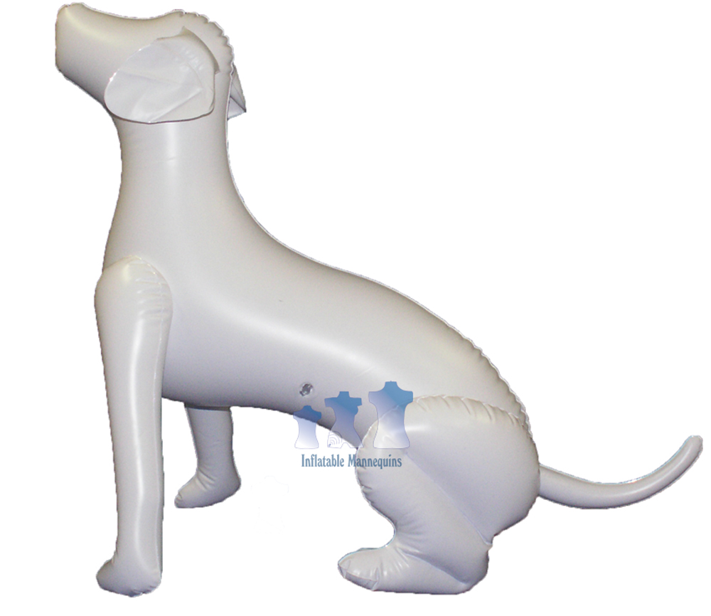 Inflatable Mannequin, Large Dog Sitting, White | eBay